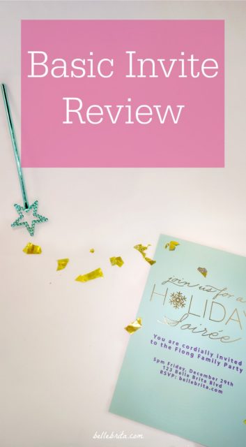 Basic Invite Review: Customize Your Holiday Invitations - Belle Brita